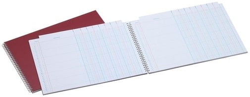 Tabellarisch kasboek Atlanta 247x351mm 54 vel 2x8 kolommen 2121127200