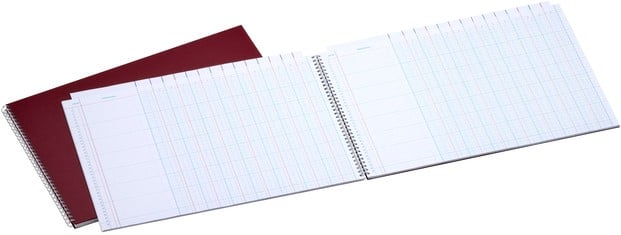 Tabellarisch kasboek Atlanta 294x452mm 54 vel 2x14 kolommen 2121134200