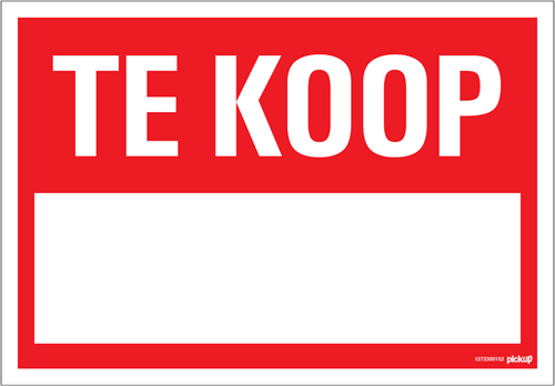 Bordje/pictogram Pickup 23x33cm 'Te koop'