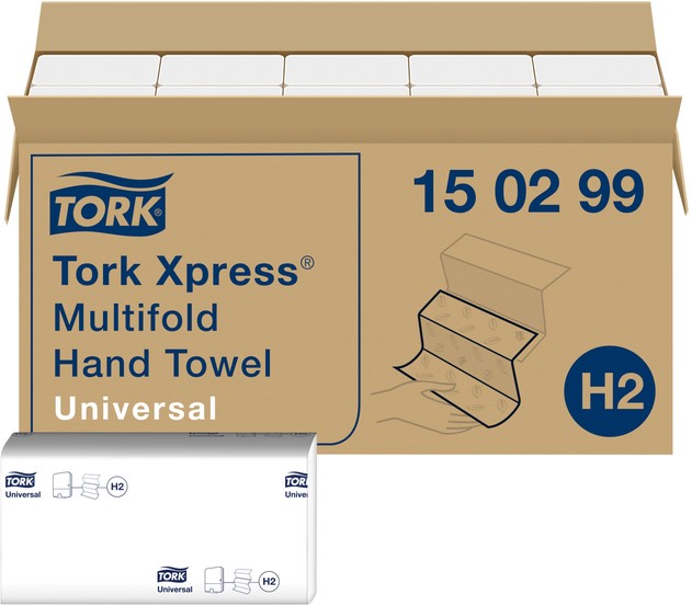 Handdoek Tork H2 Xpress Universal multifold 2-laags 213x234mm 20x 237 ...
