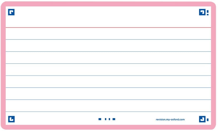 Flashcards Oxford 2.0 75x125mm gelijnd roze 80 stuks