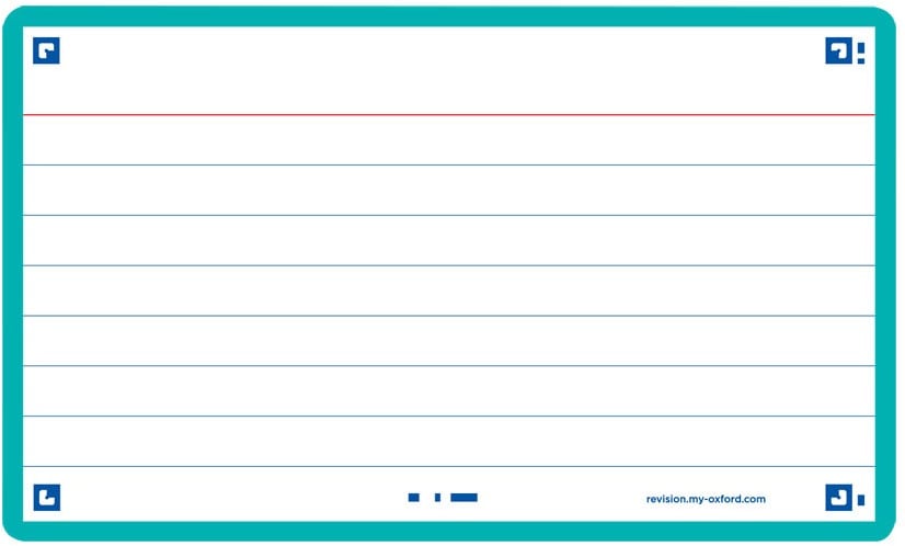 Flashcards Oxford 2.0 75x125mm gelijnd mint 80 stuks