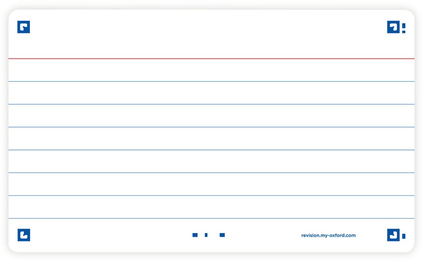 Flashcards Oxford 2.0 75x125mm gelijnd wit 80 stuks