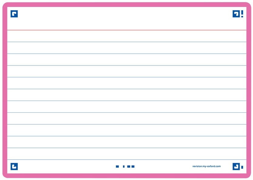 Flashcards Oxford 2.0 105x148mm gelijnd fuchsia 80 stuks