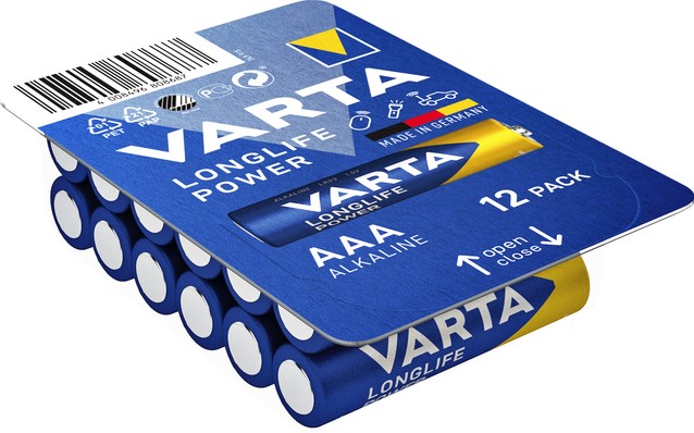 Batterij Varta High Energy 12x AAA mini penlite