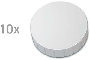 Magneten Solid Maul rond 38mm wit 10 stuks