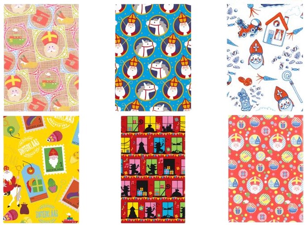 Sinterklaaspapier 250X46.5cm assorti