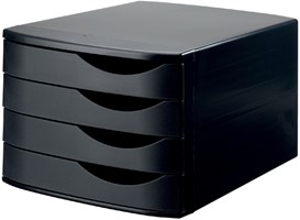 Ladenbox Jalema Resolution A4 4 laden zwart