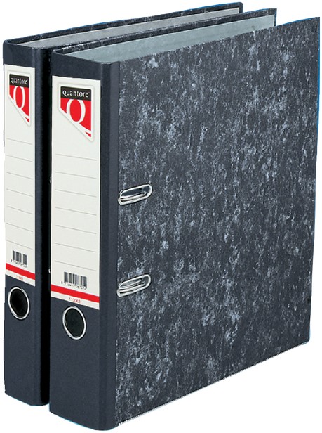 Ordner Quantore A4 smalle rug 50mm karton zwart gewolkt | afname per 25 ...