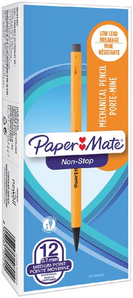 Potlood Paper Mate non stop HB met clip en gum