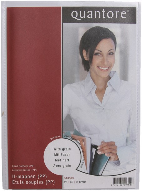 Zichtmap U-model Quantore A5 PP 0,12mm 25 stuks