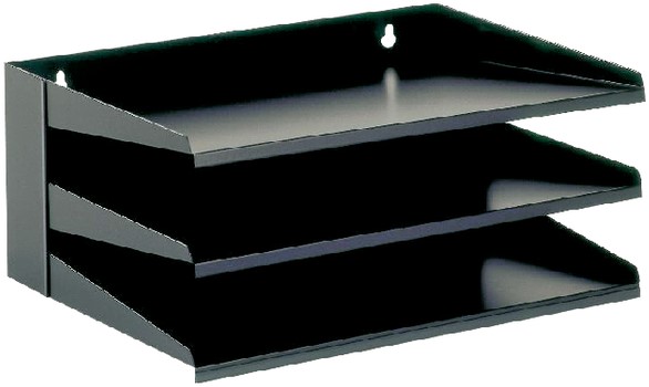 Sorteerrek metaal 3-delig zwart