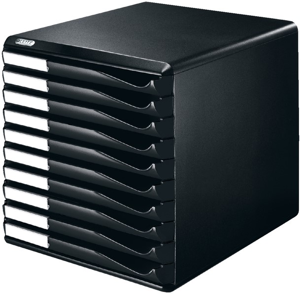 Ladenbox Leitz 5294 A4 10 laden zwart.