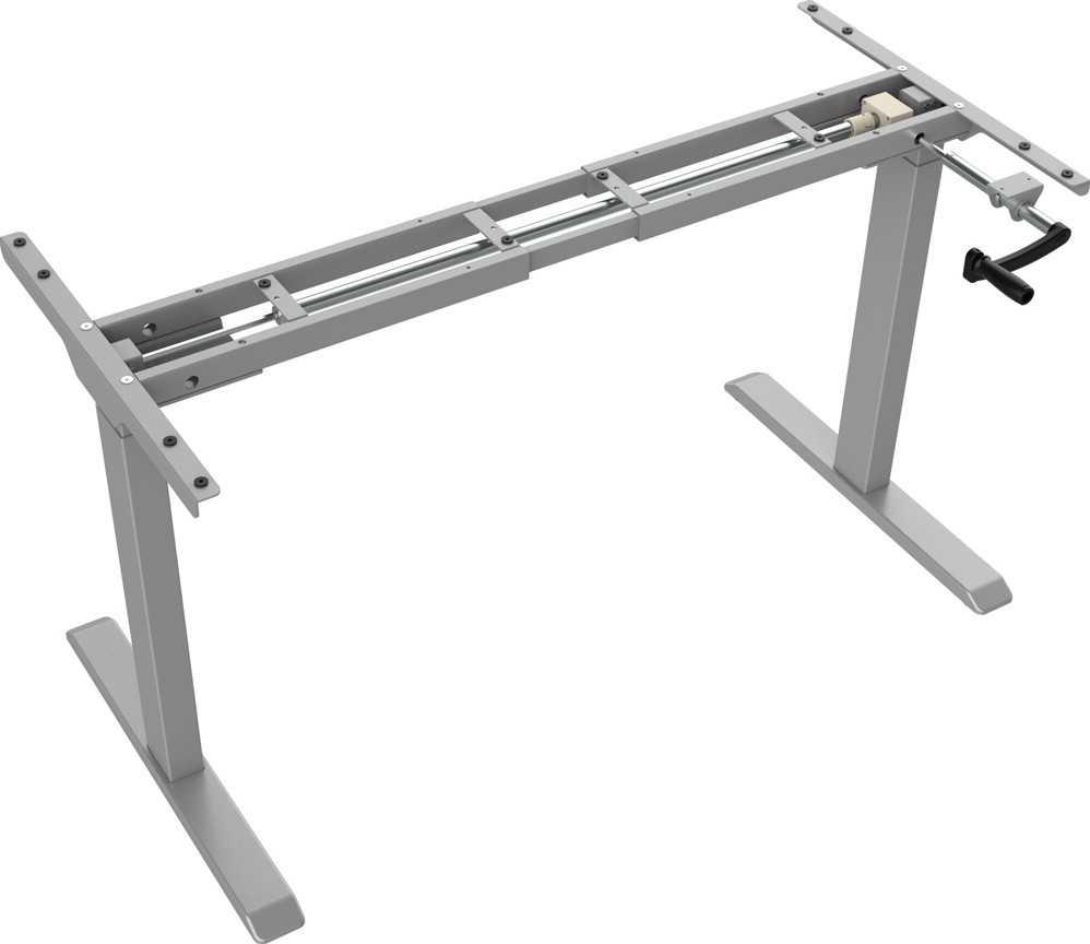 Bureau 140x80 slinger - frame alu - blad logan eik
